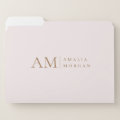 Monogram Personalized Pink Initial And Name File Folder | Zazzle