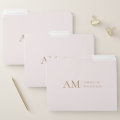 Monogram Personalized Pink Initial And Name File Folder | Zazzle