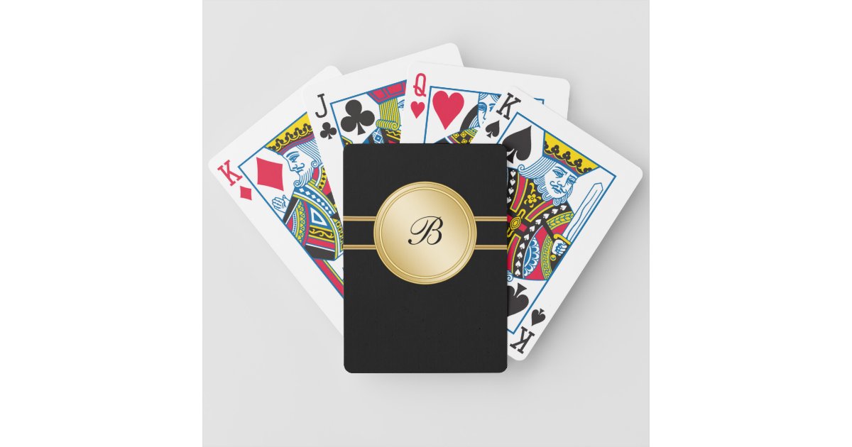 Monogram Personalized Playing Cards | Zazzle.com