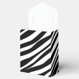 Monogram Pink & Black Zebra Print Favor Box | Zazzle