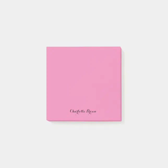 Monogram Pink Modern Minimalist Feminine Post-it Notes | Zazzle