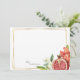 Monogram Pomegranate Foliage Note Thank You Card | Zazzle