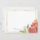 Monogram Pomegranate Foliage Note Thank You Card | Zazzle