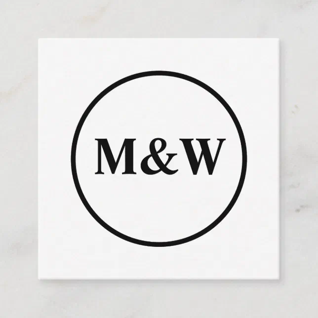 Monogram Professional Elegant Square Business Card | Zazzle Monogram Professional Elegant Square Business Card | Zazzle