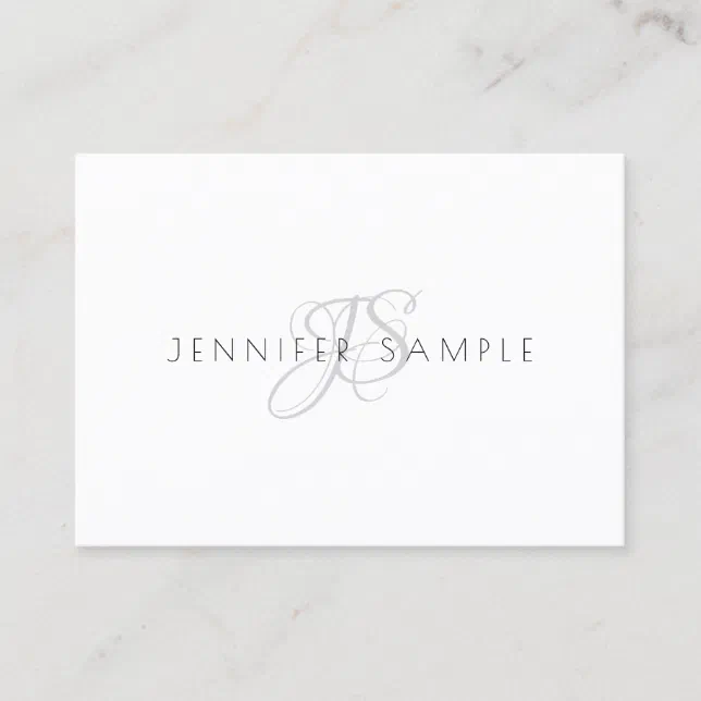 Monogram Professional Simple Template Elegant Business Card | Zazzle