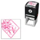 Monogram Quinceanera Mis XV Geometric Floral Self-inking Stamp | Zazzle