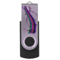 Monogram Rainbow Music Notes USB Flash Drive | Zazzle