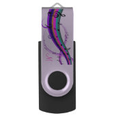 Monogram Rainbow Music Notes USB Flash Drive | Zazzle