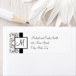 Monogram Return Address Labels | Zazzle