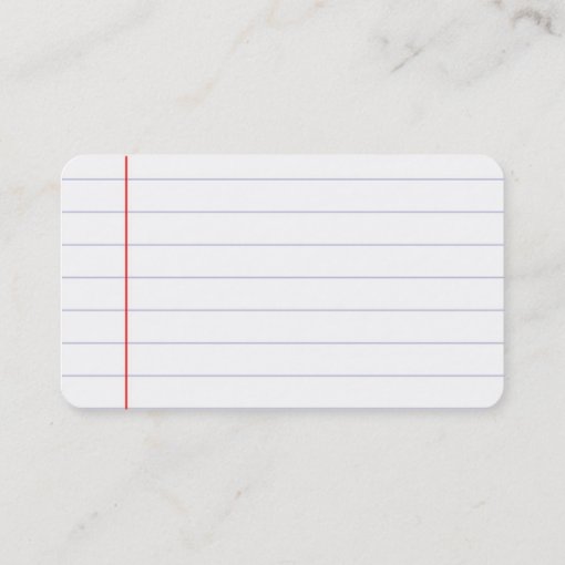 Monogram Rounded Corner Lined Paper Business Card | Zazzle