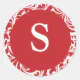 Monogram S Red White Customizable Wedding Monogram Classic Round ...