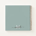 Monogram Sage Green Eucalyptus Greenery Notebook | Zazzle