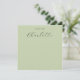 Monogram Script Calligraphy Sage Green Note Card | Zazzle
