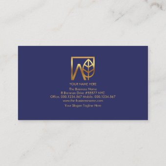 Monogram Simple Gold Home Key Real Estate Realtor Business Card | Zazzle