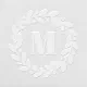 Monogram Single Letter Initial Modern Wreath Embosser | Zazzle