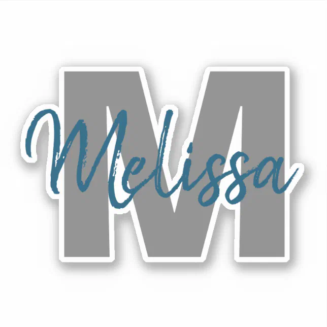 Monogram Sticker | Zazzle