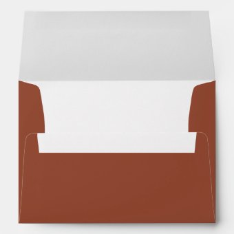 Monogram Terracotta Burnt Orange Elegant Wedding Envelope | Zazzle