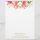 Monogram Vintage Flowers Pink Pastel Letterhead | Zazzle