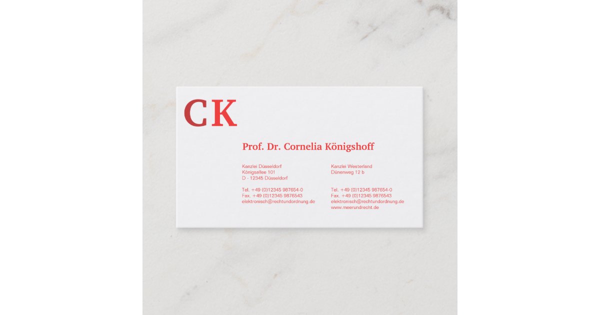 Monogram Visitenkarten Business Card | Zazzle