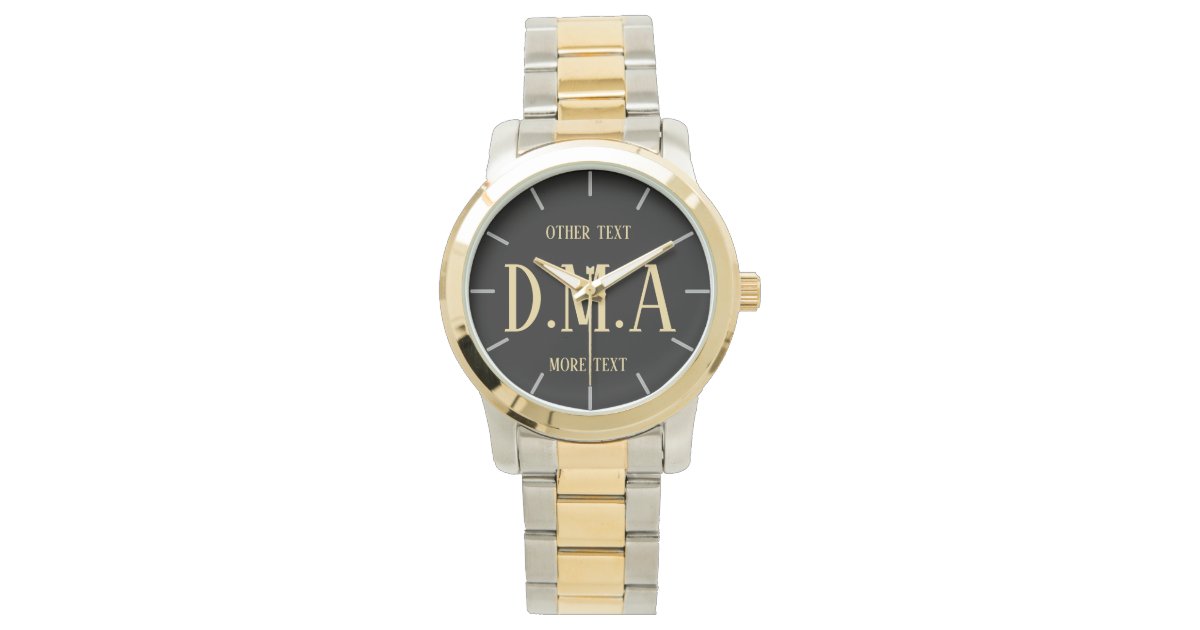 Monogram Watch Men Personalized Elegant Classy 12 | Zazzle.com