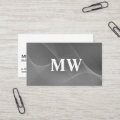 Monogram | Wave Lines Abstract Background Business Card | Zazzle