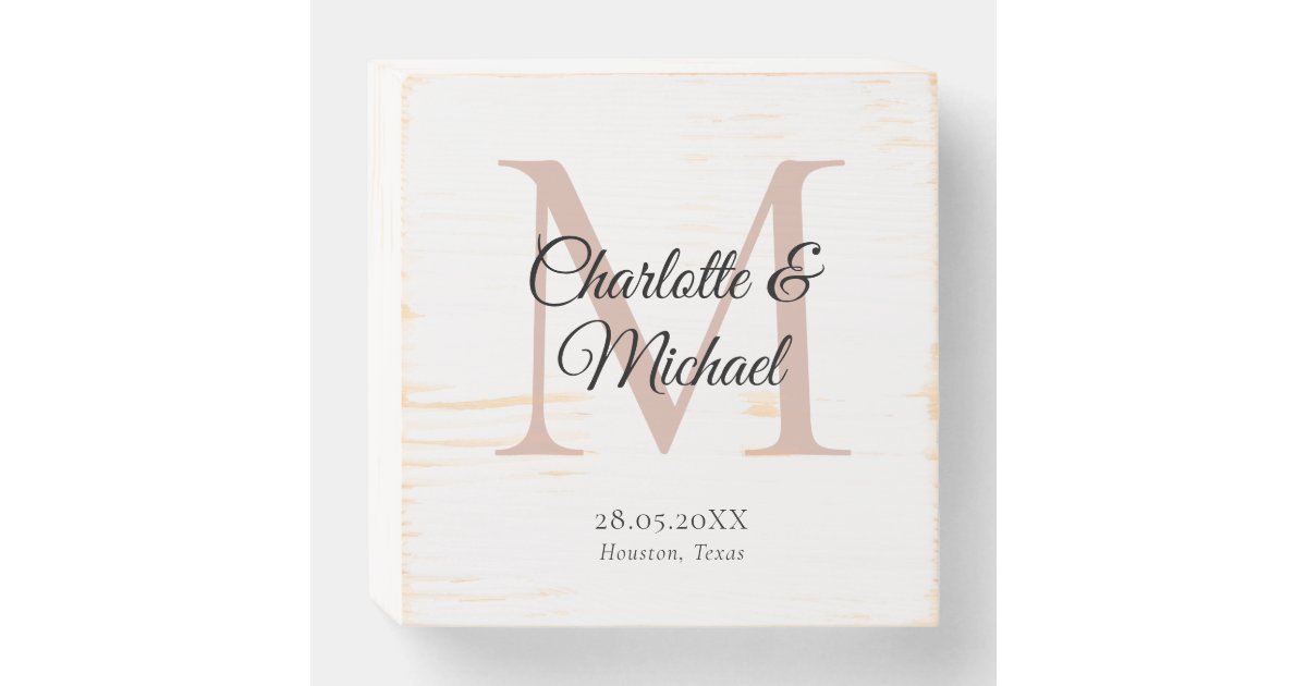 Monogram Wedding Box Geschenkschachtel | Zazzle