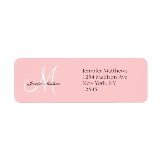 Monogram Wedding Invitation Return Address Labels | Zazzle.com