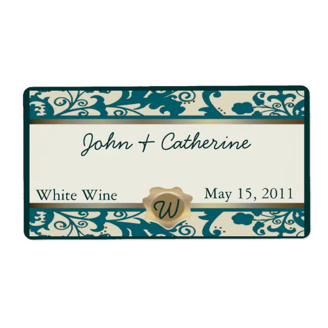 Monogram Wedding Labels | Zazzle