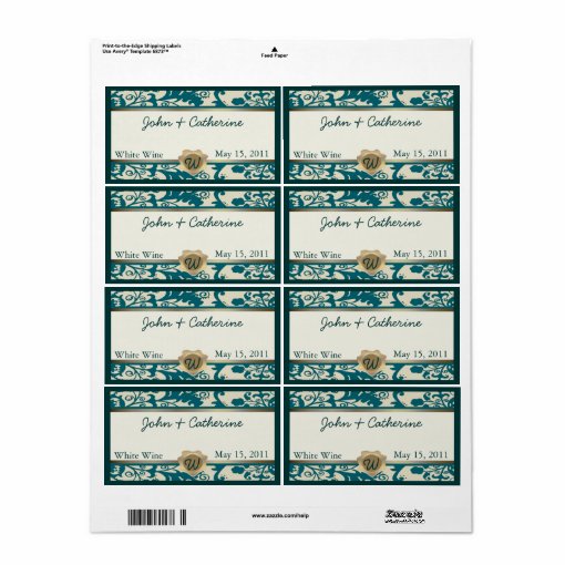 Monogram Wedding Labels | Zazzle