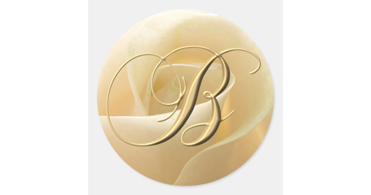 Monogram Wedding Stickers - letter B | Zazzle