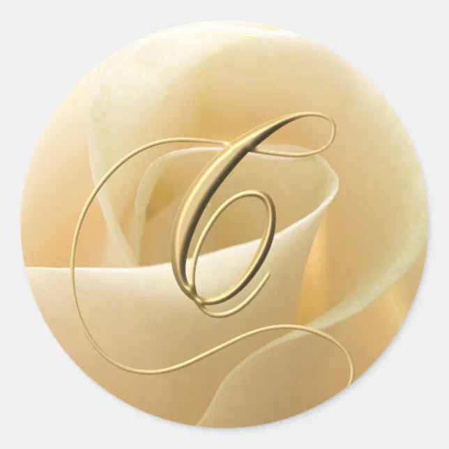 Monogram Wedding Stickers - letter C | Zazzle