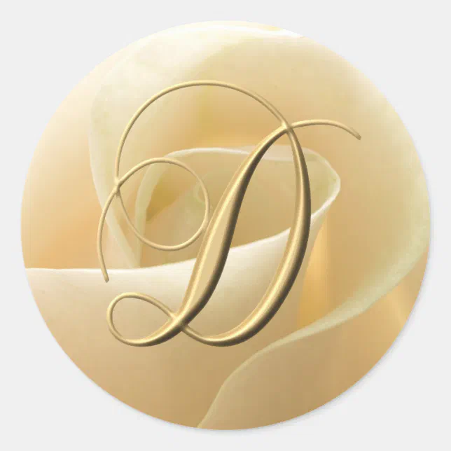 Monogram Wedding Stickers - letter D | Zazzle