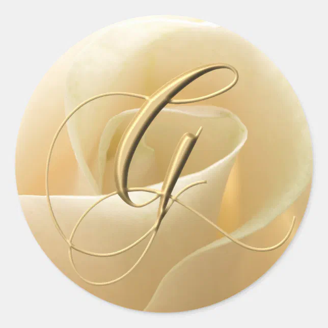 Monogram Wedding Stickers - letter G | Zazzle