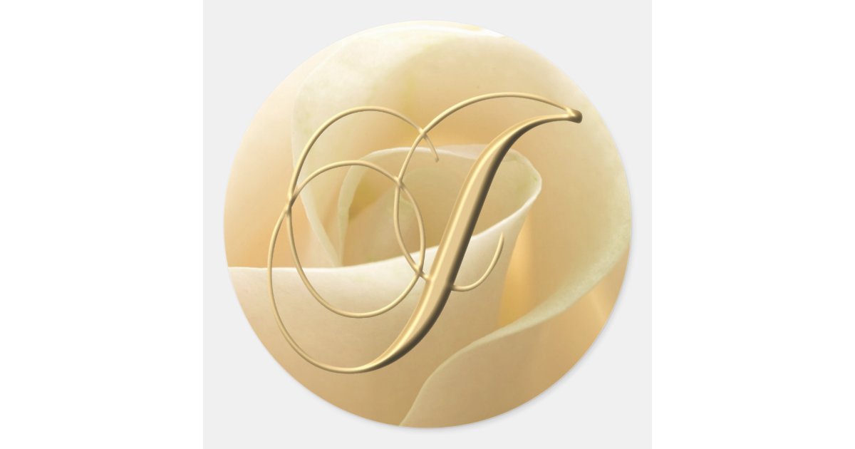 Monogram Wedding Stickers - letter J | Zazzle