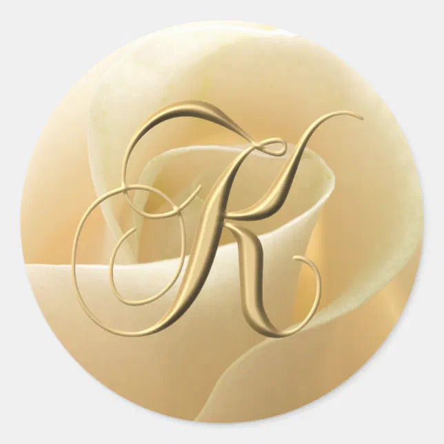 Monogram Wedding Stickers - letter K | Zazzle