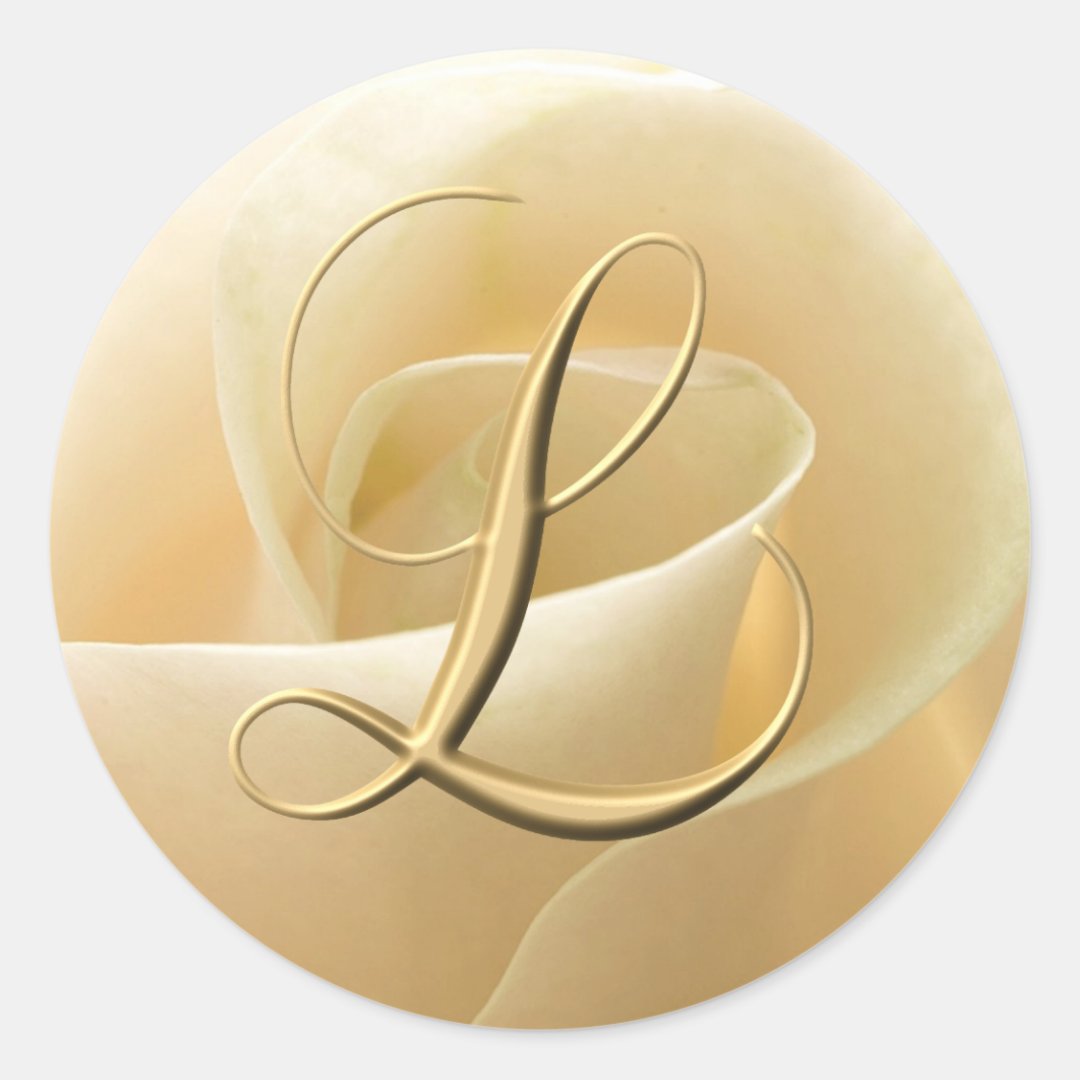 Monogram Wedding Stickers - letter L | Zazzle
