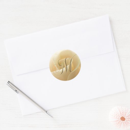Monogram Wedding Stickers - letter M | Zazzle