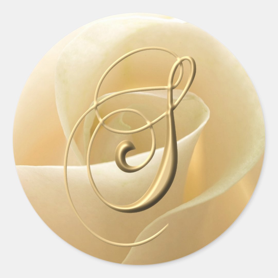 Monogram Wedding Stickers - letter S | Zazzle