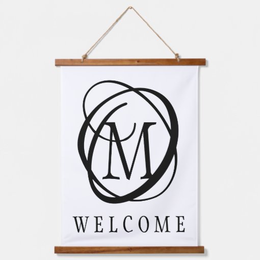 Monogram Welcome Custom Colors Hanging Tapestry | Zazzle