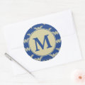 Monogram Wonder Woman Logo Pattern Classic Round Sticker | Zazzle