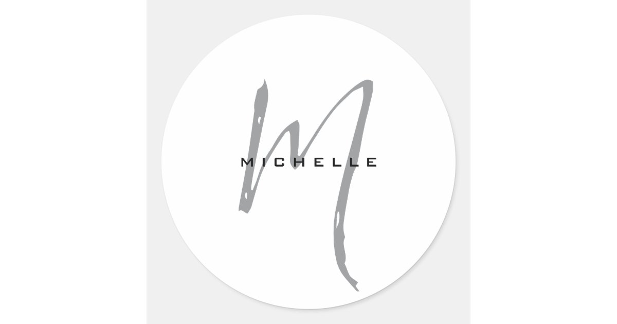 Monogram Your Name Special Gift Beloved Ones Classic Round Sticker | Zazzle