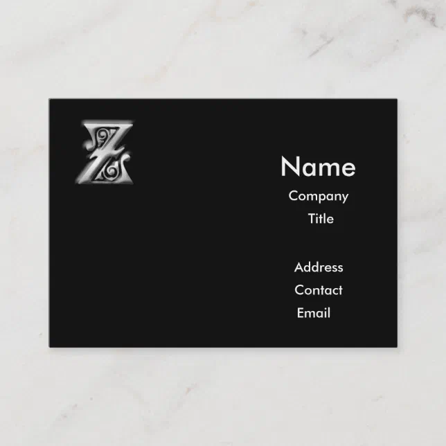 Monogram Z business Cards | Zazzle