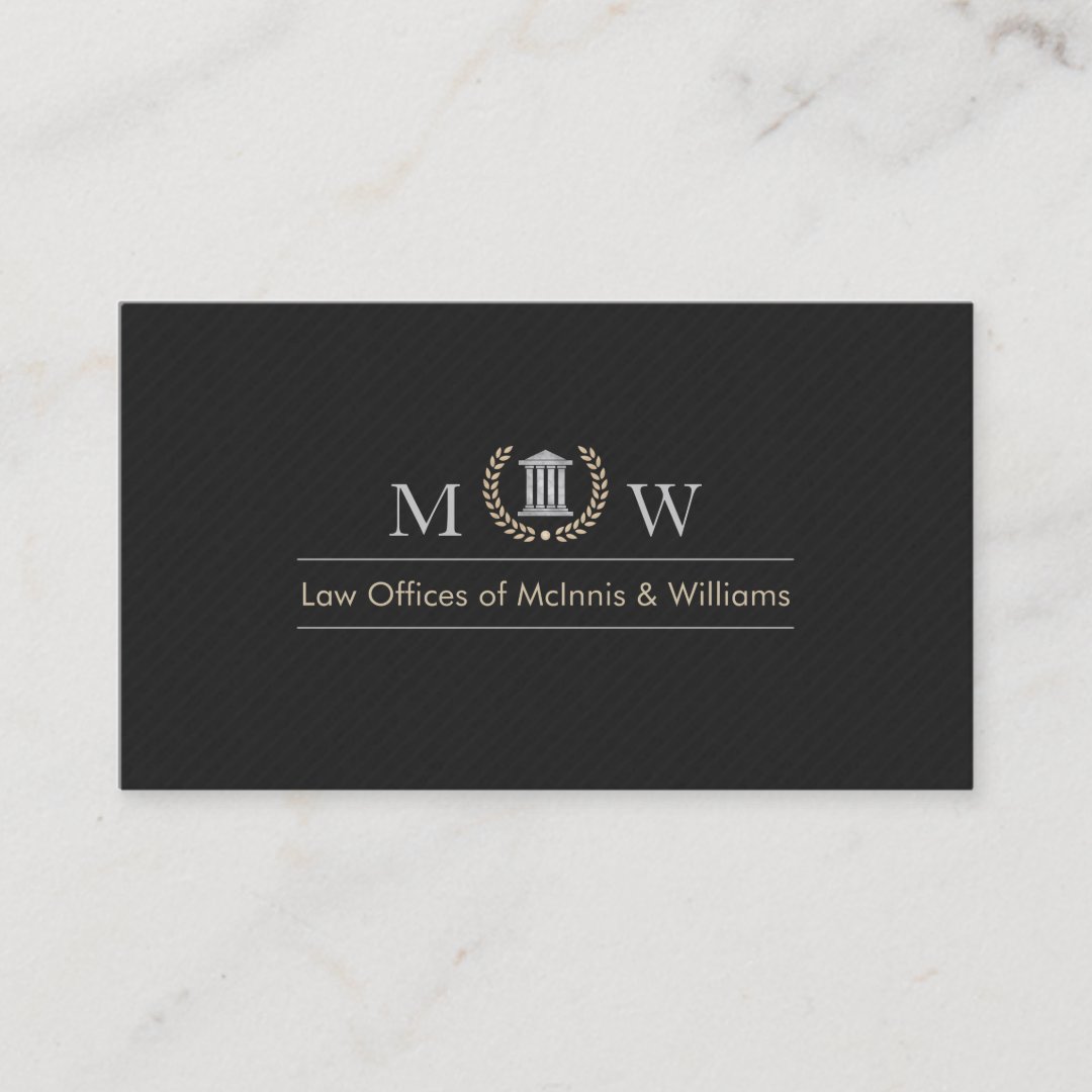 Monogramed Courthouse Business Card | Zazzle