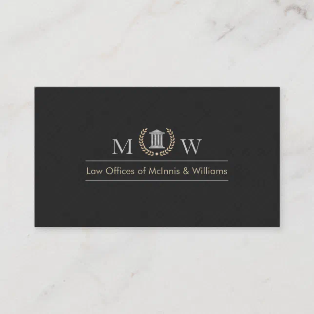 Monogramed Courthouse Business Card | Zazzle