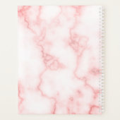 Monogrammed and Faux Pink Marble Planner | Zazzle