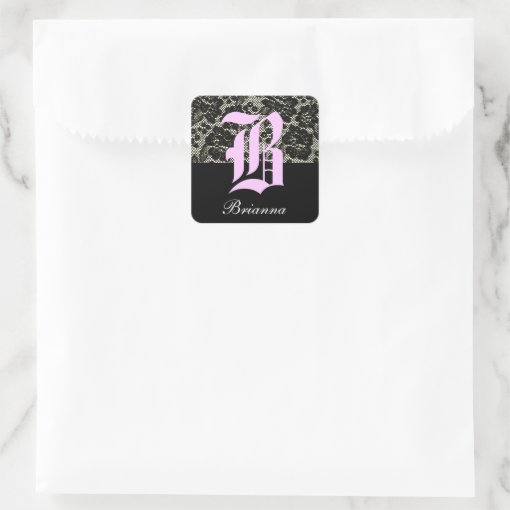 Monogrammed Black and White Letter B Sticker | Zazzle