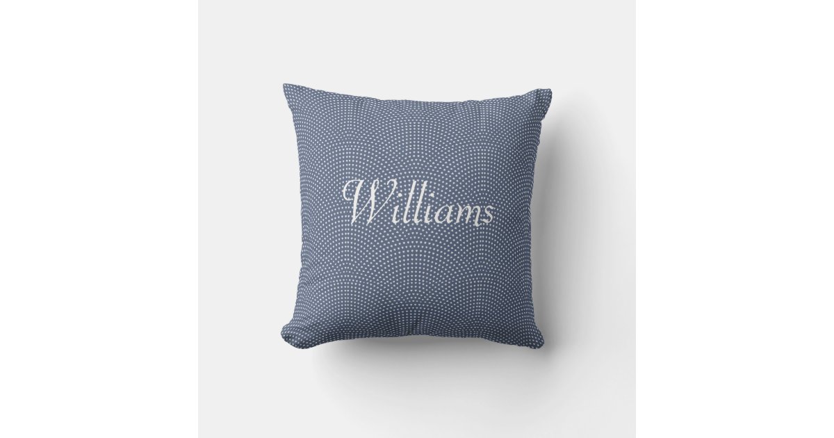 Monogrammed blue arch Throw Pillow | Zazzle
