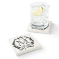 Monogrammed Family Logo Stone Coaster | Zazzle