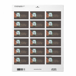 Monogrammed French Chair Address Labels | Zazzle