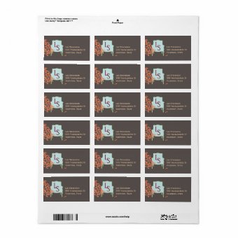 Monogrammed French Chair Address Labels | Zazzle